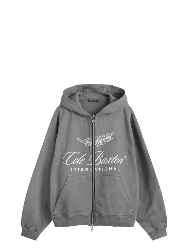 COLE BUXTON International Zip Hoodie - Washed Black