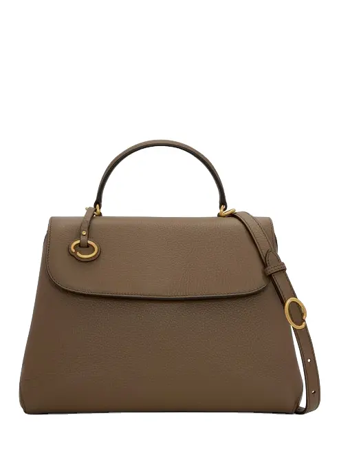 Oscar De La Renta The Poppy Top Handle Bag - Natural