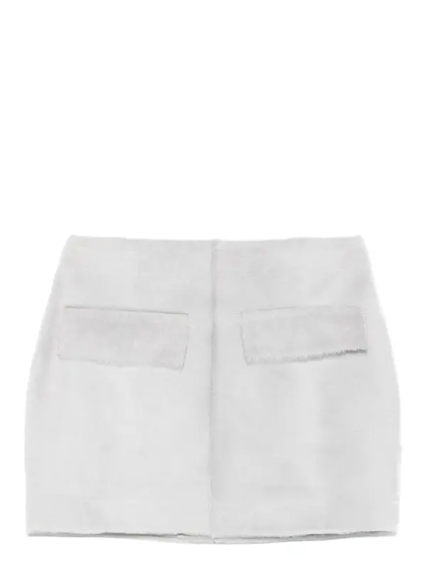 Remain Birger Christensen Shearling Mini Skirt - Grey