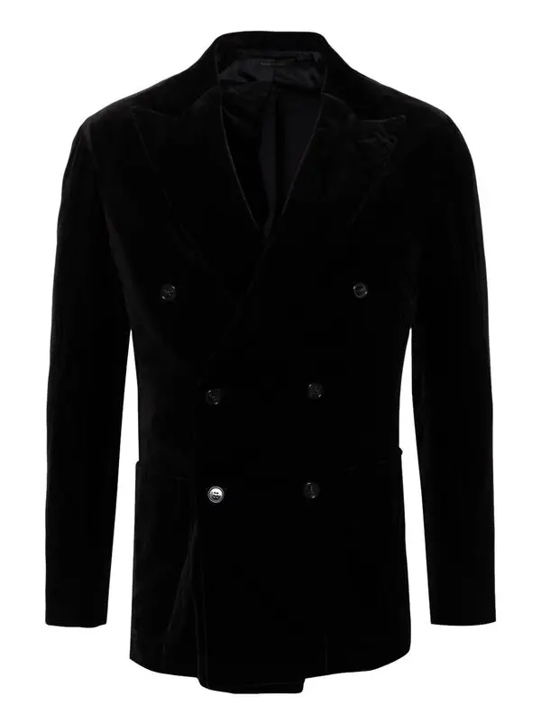 Brioni Double-breasted Blazer - Black