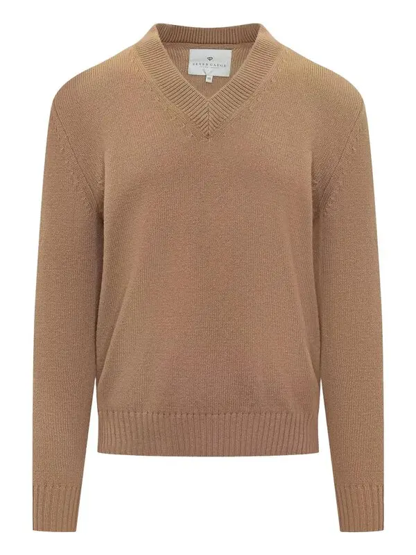 SEVEN GAUGE V-neck Jumper - Brown