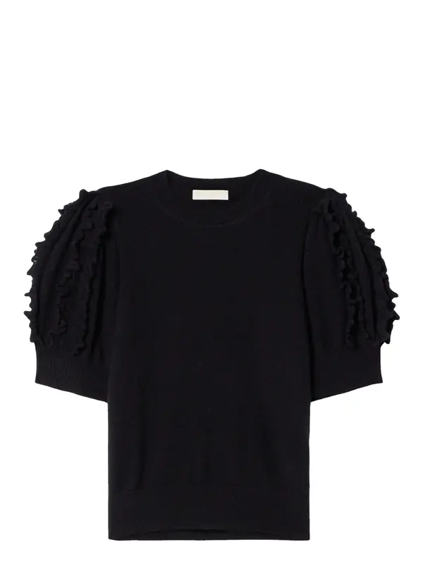 Ulla Johnson Ottilie Cashmere Top - Black