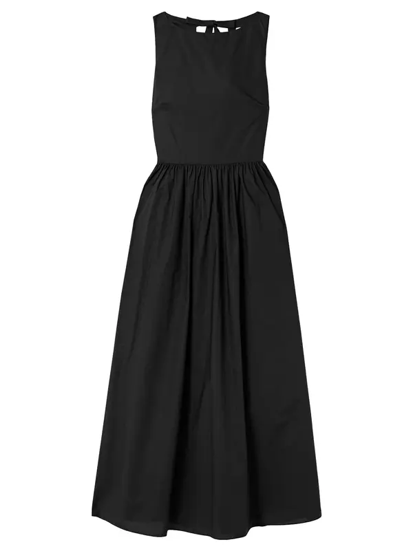 Matteau Organic Cotton Midi Dress - Black