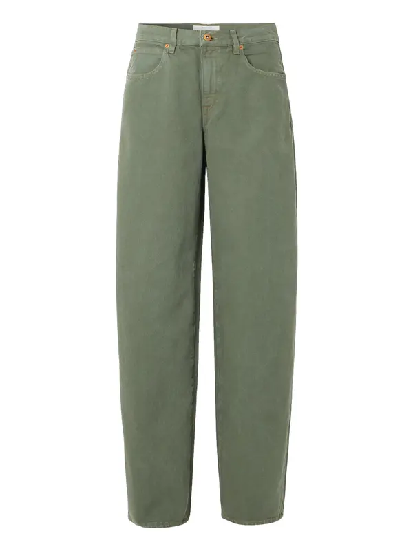 SLVRLAKE Tess Long High-rise Wide-leg Jeans - Green