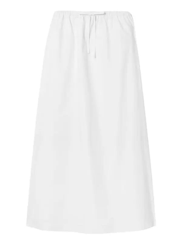 Matteau Organic Cotton-poplin Midi Skirt - White