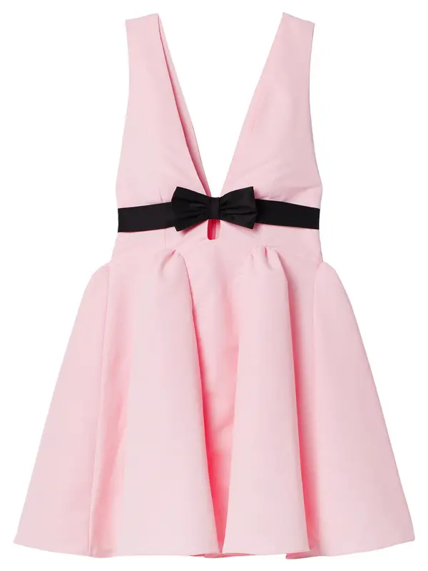 KIKA VARGAS Charlize Bow-embellished Mini Dress - Pink
