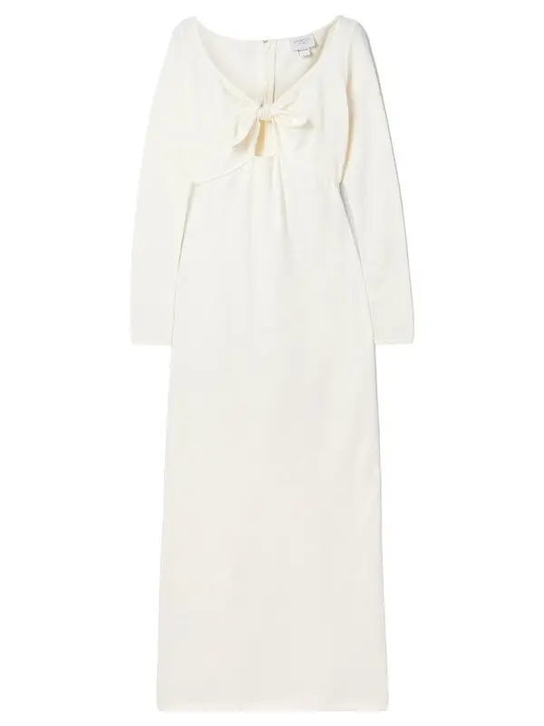 Giambattista Valli Tie-front Cutout Maxi Dress - Neutrals