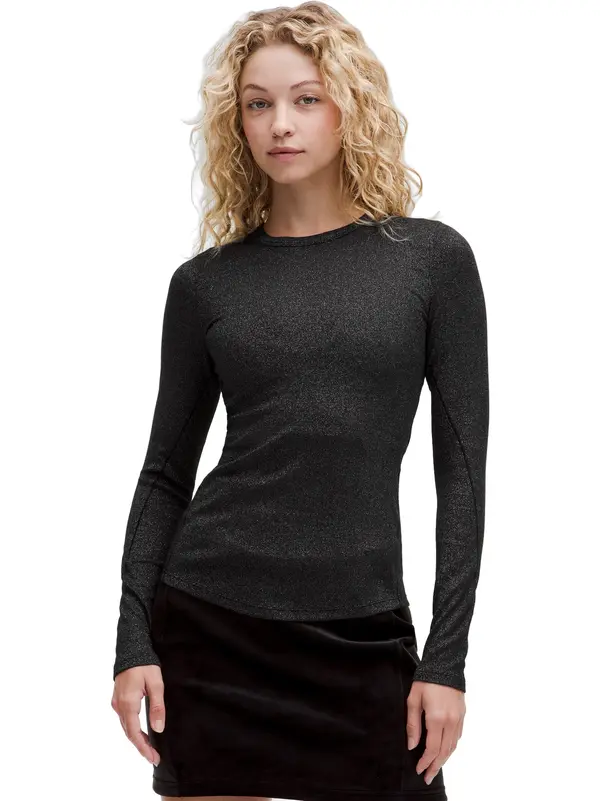 Lululemon Hold Tight Long-sleeve Shirt - Black/silver