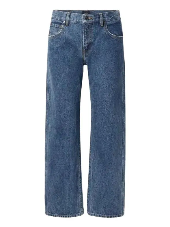 Khaite Kerrie Distressed Straight-leg Jeans - Blue