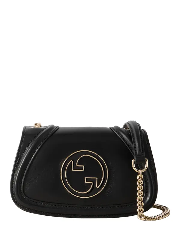 Gucci Blondie Leather Shoulder Bag - Black