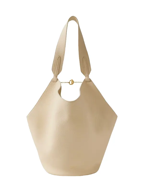 Khaite Lotus Textured-leather Tote - Ivory