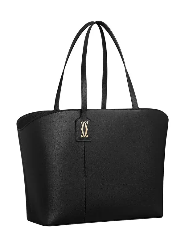 Cartier Calfskin C De Tote Bag - Black