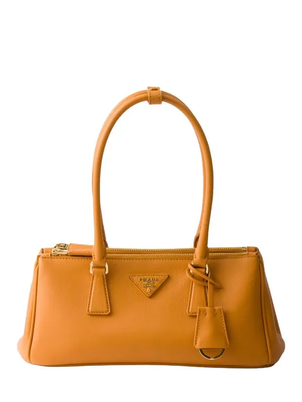 Prada Medium Leather Galleria Top-handle Bag - Orange