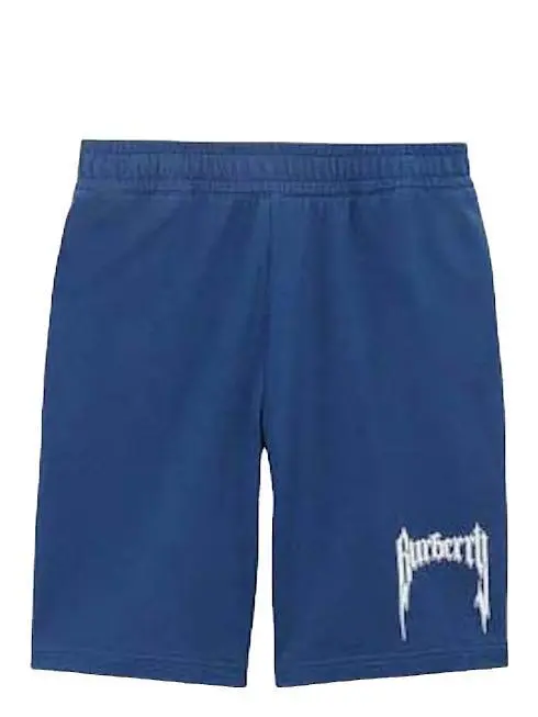 Burberry Logo Print Sweatshorts - Blue/white