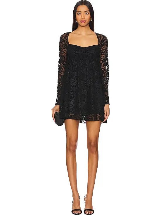 Amanda Uprichard Monet Lace Dress - Black