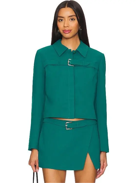 Amanda Uprichard Helsa Jacket - Teal