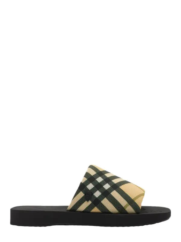 Burberry Check Trek Slides - Neutrals