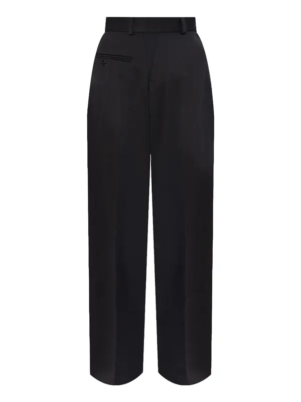MAISON MARGIELA Single-stitch Logo Trousers - Black