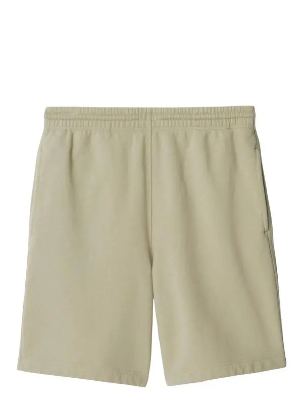 Burberry Equestrian Knight Appliqué Cotton Shorts - Neutrals