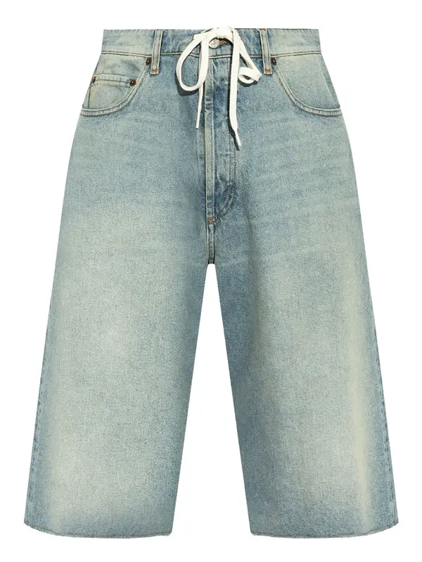 MAISON MARGIELA Cotton Denim Shorts - Blue