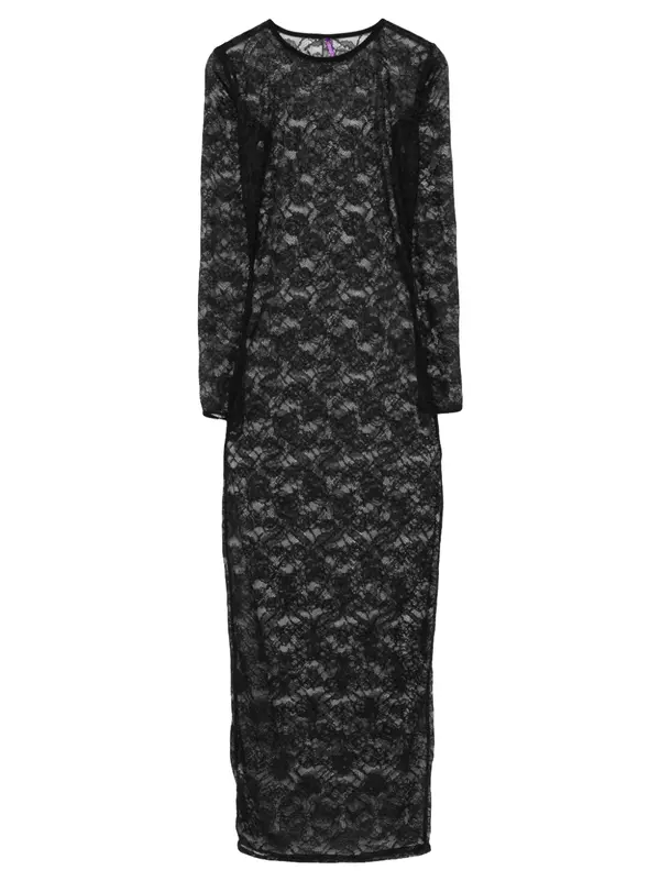 MAISON CLOSE Flashback Long-sleeve Midi Dress - Black