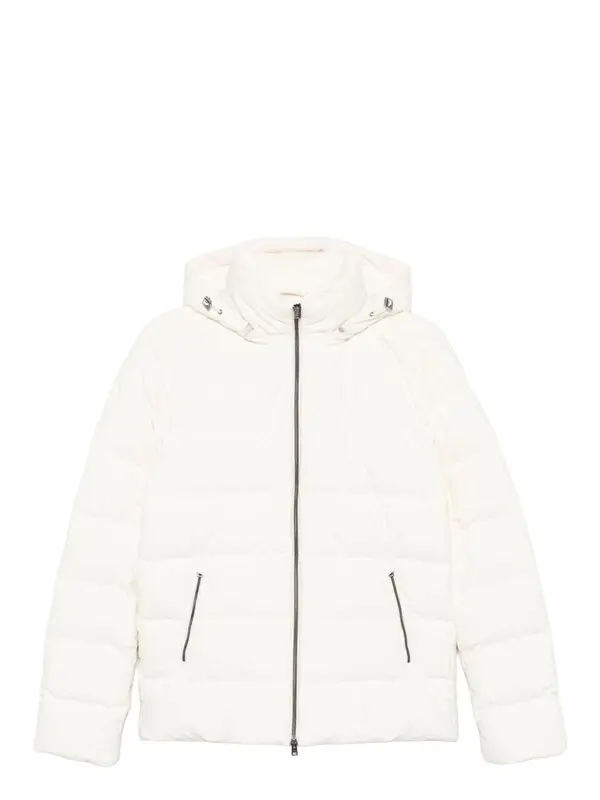 Herno Pinwale Corduroy Quilted Down Jacket - White