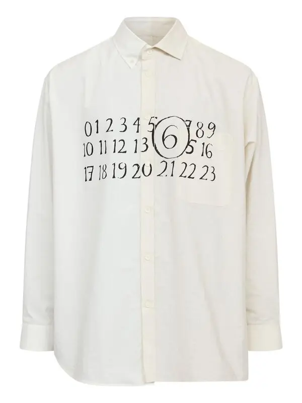 MAISON MARGIELA Asymmetric Cotton Shirt - Neutrals