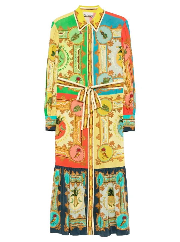 ALEMAIS La Musica Midi Dress - Green