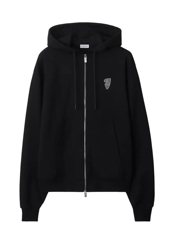 Burberry Ekd Cotton Hoodie - Black