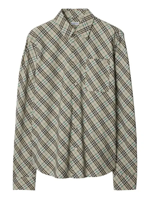 Burberry Check-pattern Shirt - Green