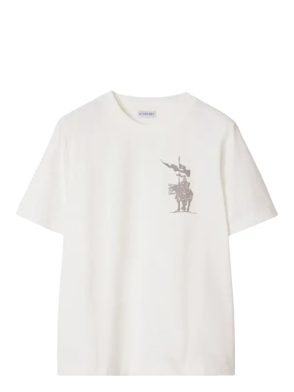 Burberry Equestrian Knight-motif T-shirt - Neutrals