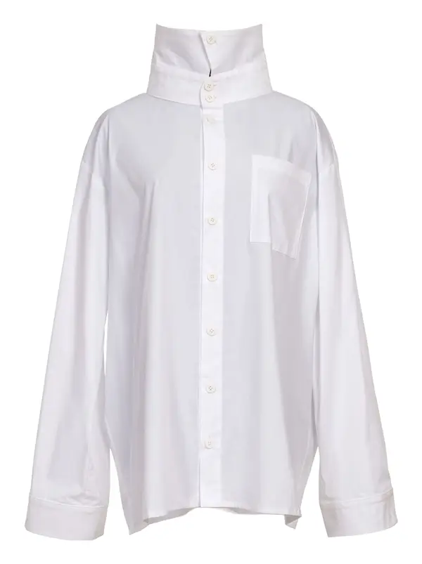 Natasha Zinko Stand-up Collar Shirt - White