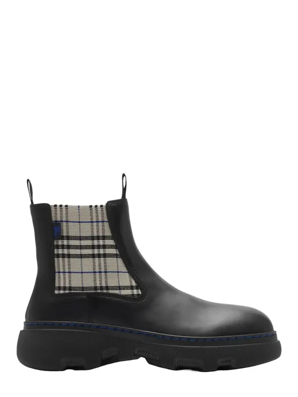 Burberry Leather Chelsea Boots - Black