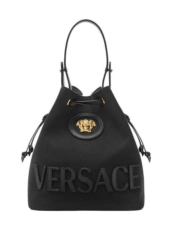 Versace La Medusa Bucket Bag - Black