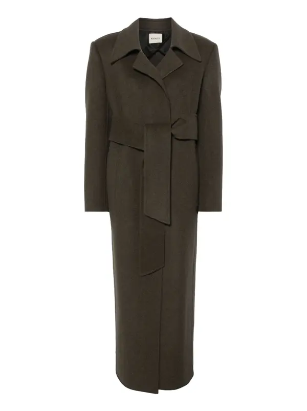 Khaite Lea Wool Coat - Green