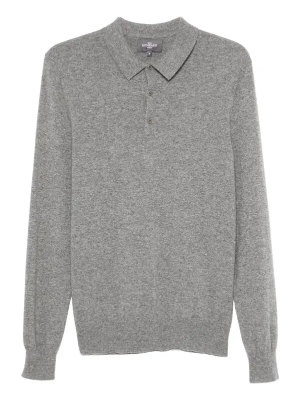 Eric Bompard Long-sleeve Polo Shirt - Grey
