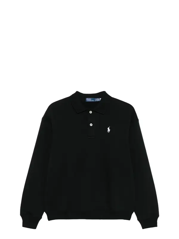 Polo Ralph Lauren Polo-collar Fleece Sweatshirt - Black