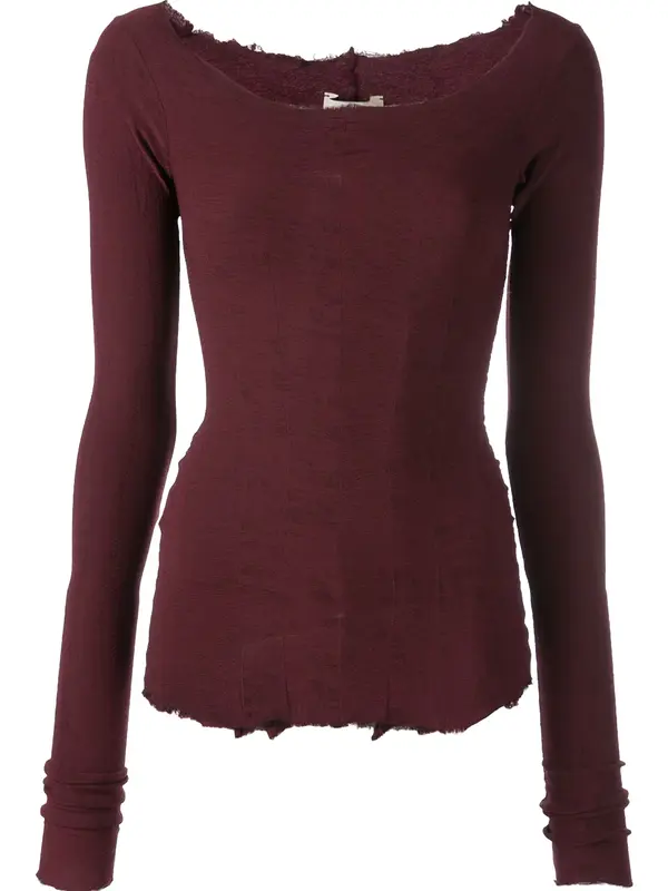 MARC LE BIHAN Scoop Neck Sweatshirt - Red