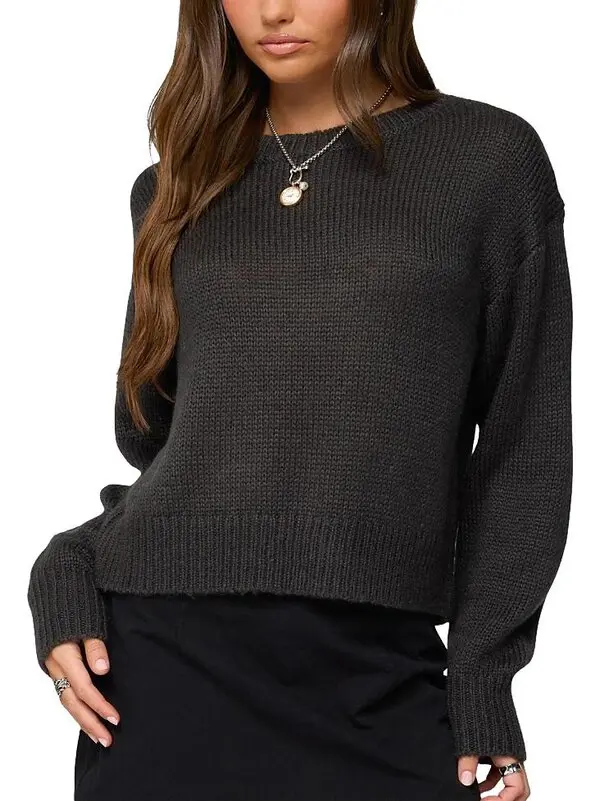 EDIKTED Kyrah Oversized Knit Sweater - Dark-gray