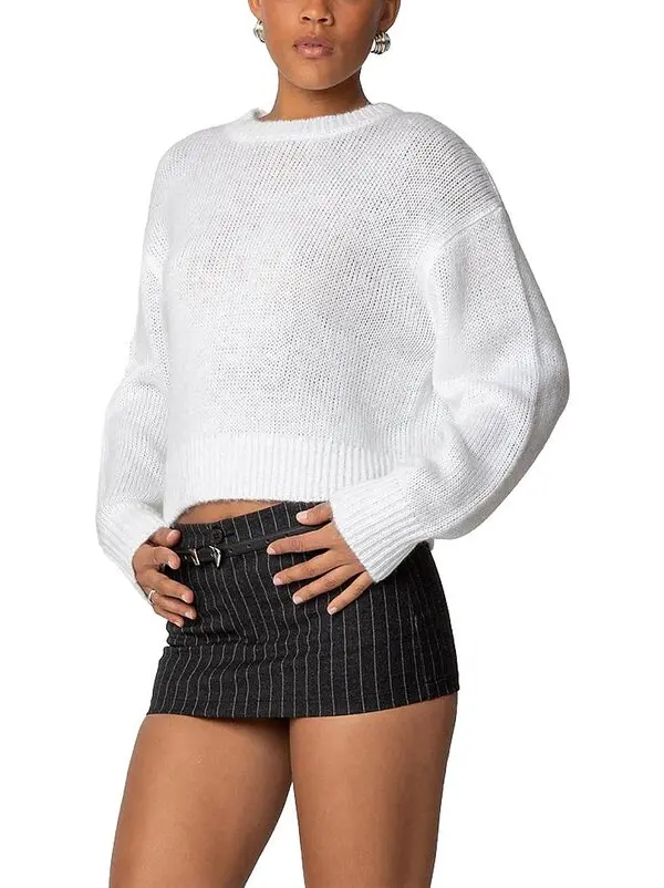 EDIKTED Kyrah Oversized Knit Sweater - White