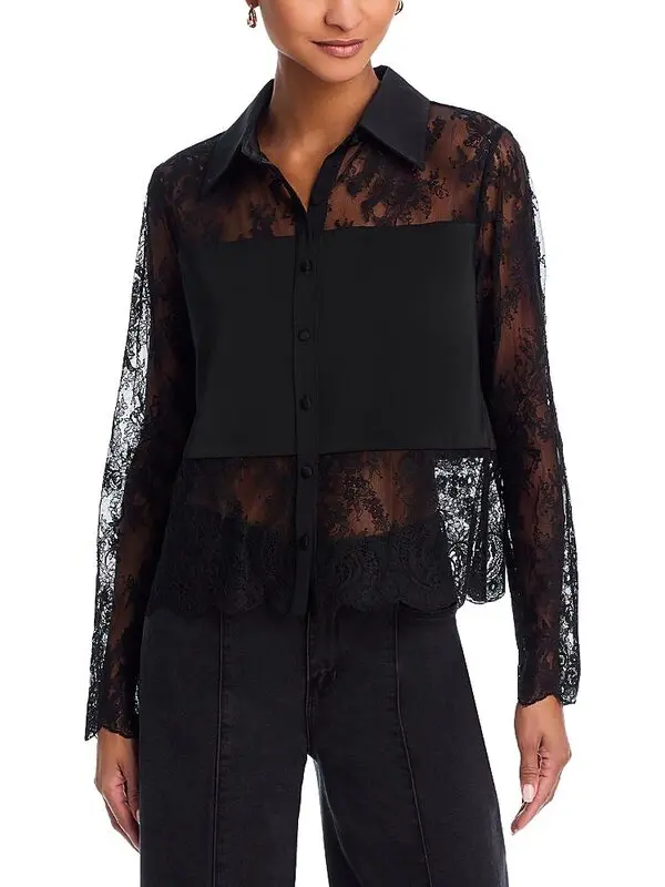 Aqua Lace Shirt - Black