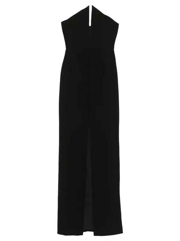 MONOT Spike-neckline Maxi Dress - Black