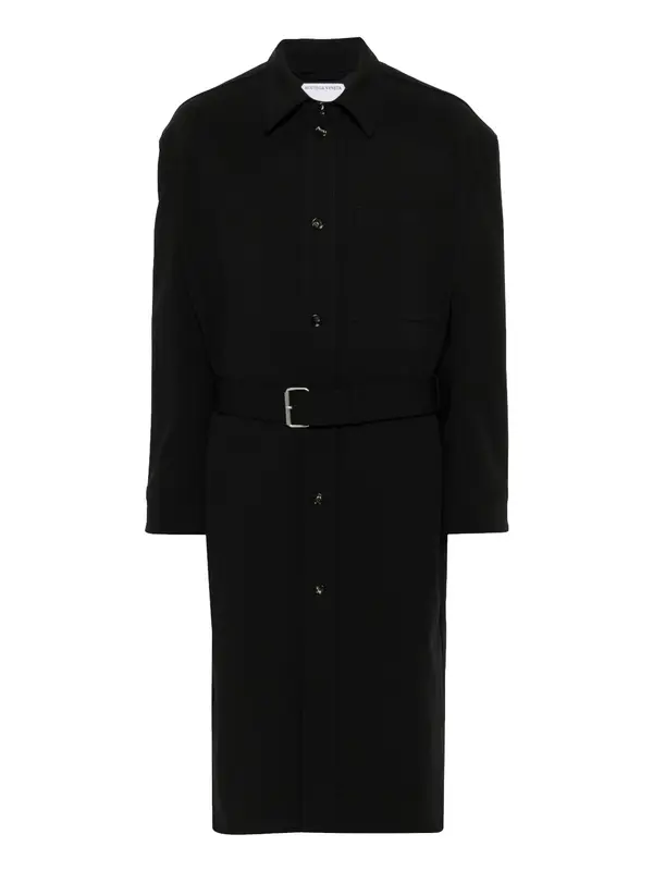 Bottega Veneta Belted Trench Coat - Black