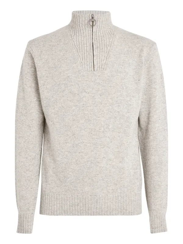 Barbour Wool Half-zip Sweater - Grey