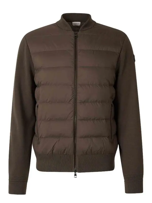 Moncler Padded Zip Cardigan - Military Green