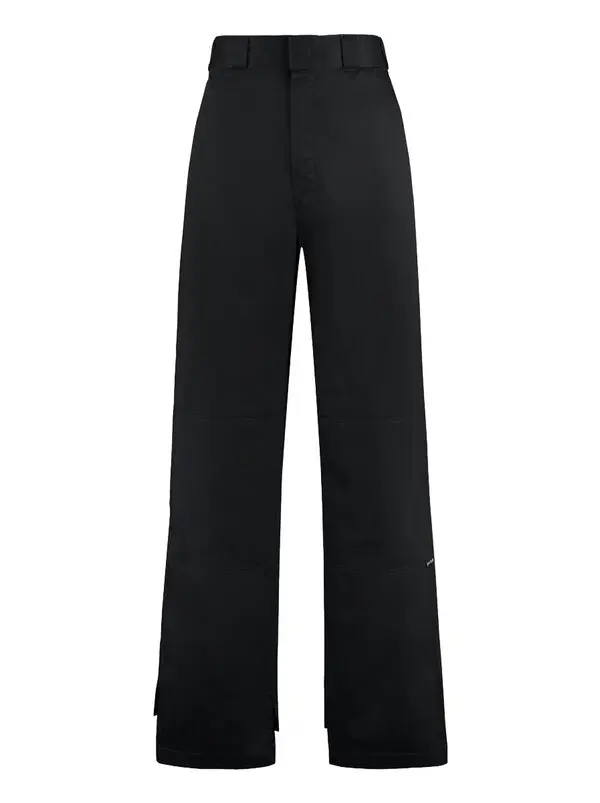 Palm Angels Cotton Cargo Trousers - Black