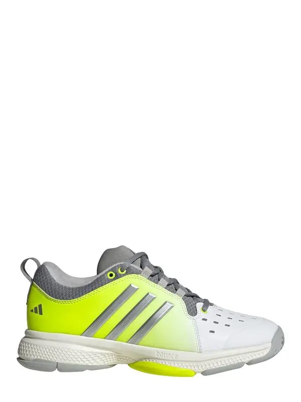 Adidas Court Pickleball Sneakers - Cloud White/silver Metallic/lucid Lemon