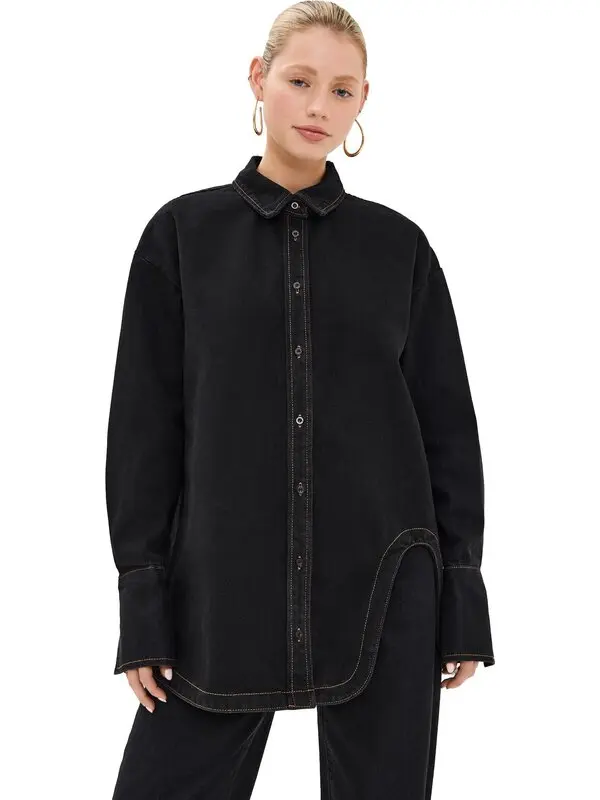 Lioness Off Duty Denim Shirt - Onyx Denim