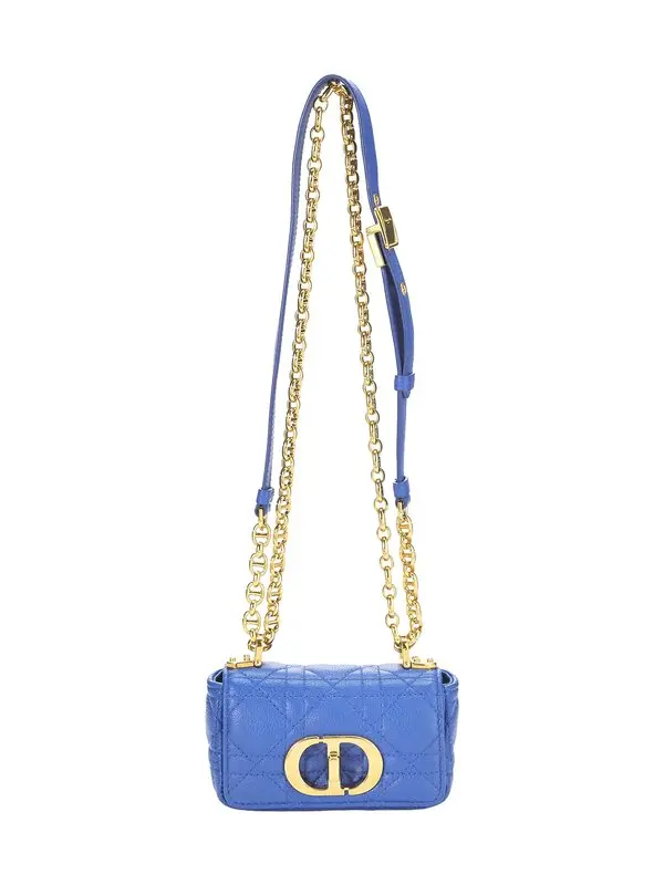 Dior Cannage Caro Mini Bag - Blue