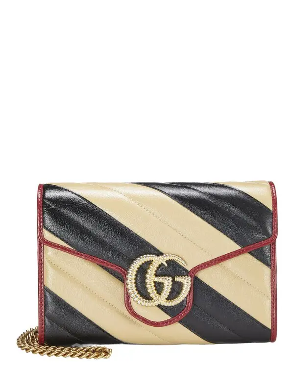 Gucci Leather Torchons Marmont Crossbody Bag - Multi